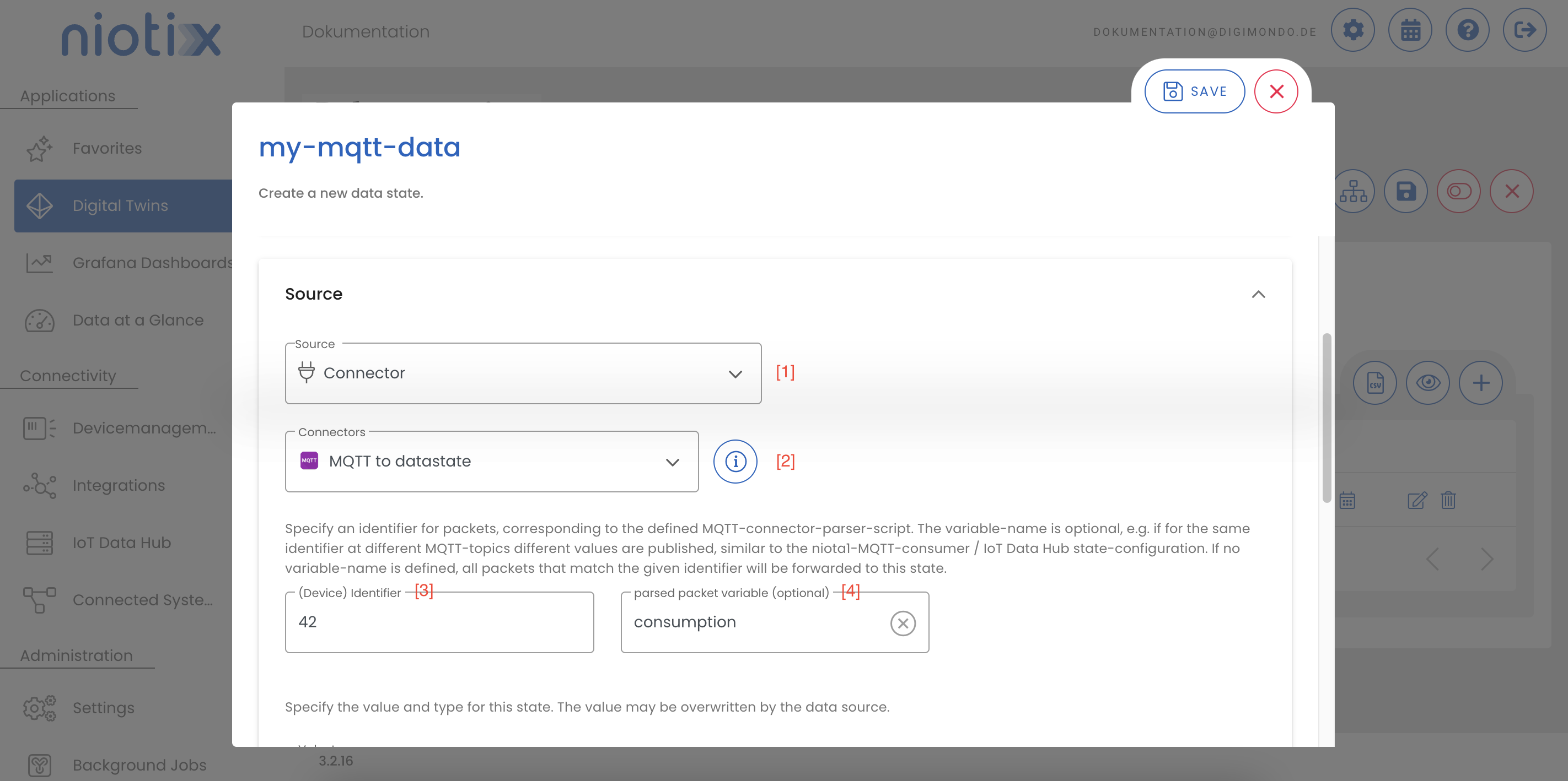 Update Data States Directly Mqtt Example